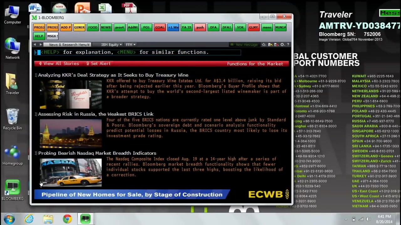 一个视频学彭博终端(Bloomberg Terminals)
