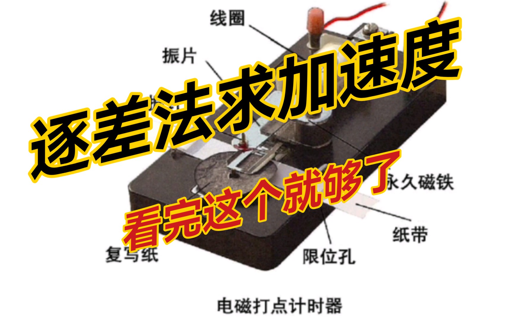 打点计时器测速度和加速度-逐差法总结