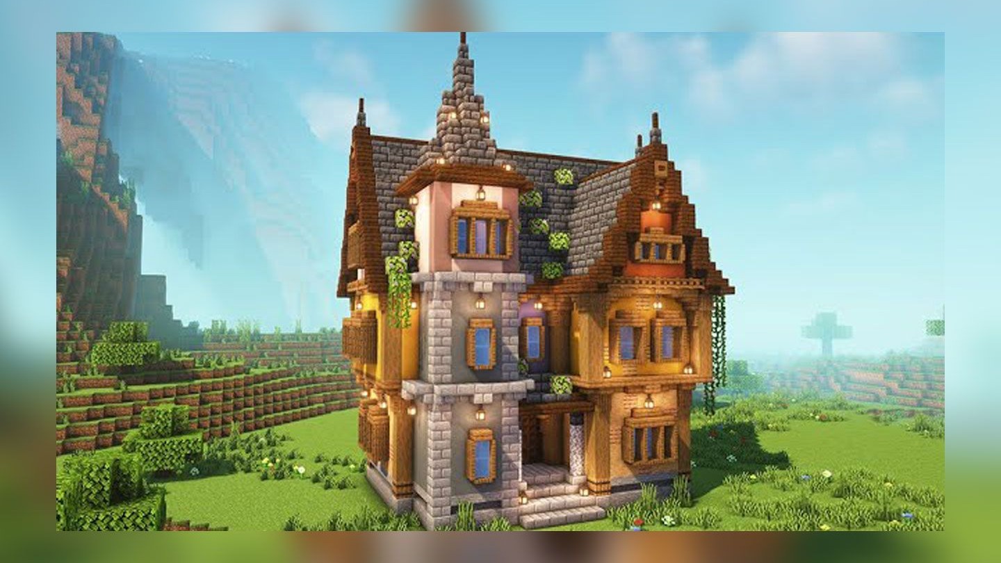 【Minecraft建筑教程】中世纪豪宅_哔哩哔哩bilibili_我的世界