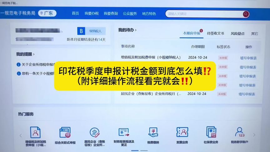 印花税计税金额到底怎么填?详细操作流程来了#会计实操 #会计