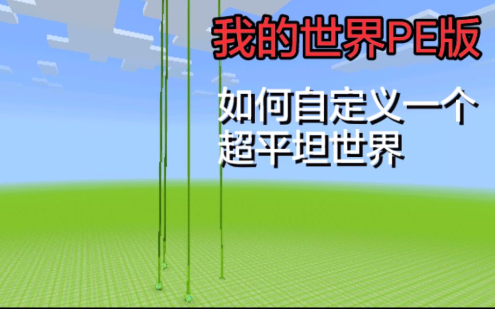 《我的世界》PE自定义超平坦!【橘猫sama】