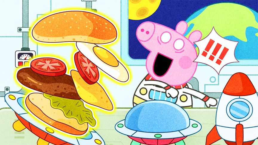 动画:小猪佩奇当上宇航员,到太空能吃什么呢