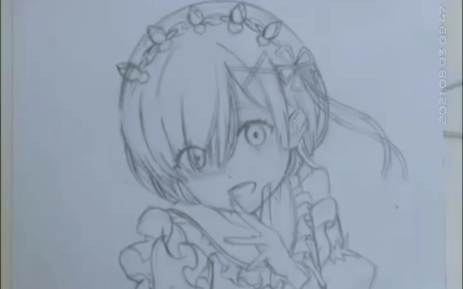 动漫人物绘画过程蕾姆