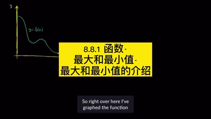 8.8.1 函数·最大和最小值·最大和最小值的介绍 #数学