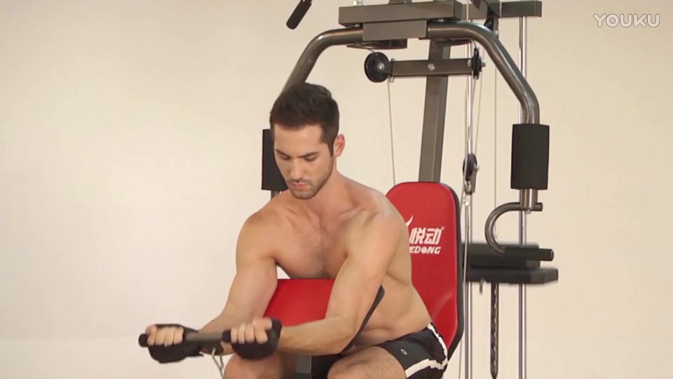 家用单人站多功能组合力量综合训练器 悦动健身器材使用教程