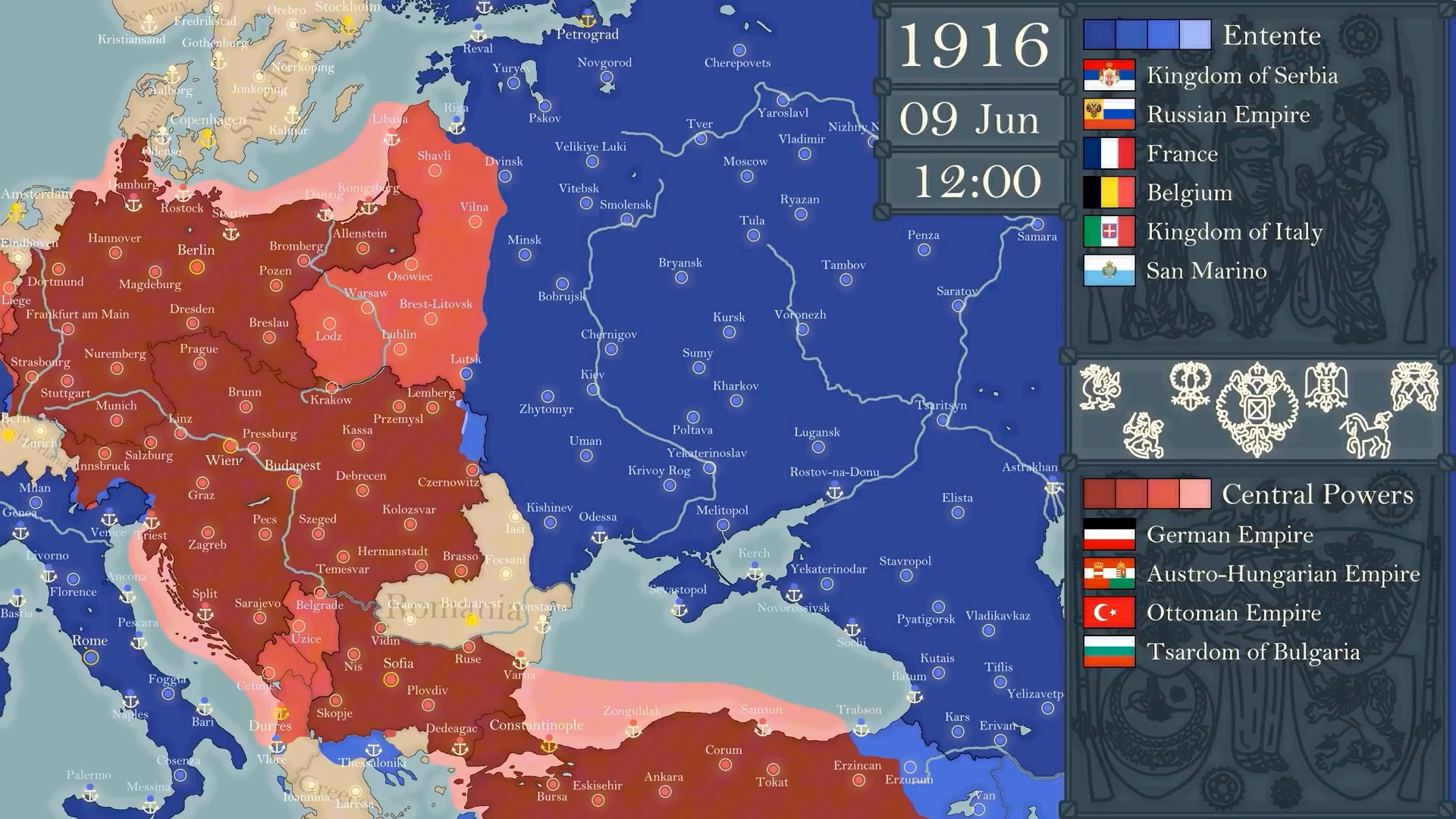 【历史地图】第一次世界大战东线战场速览