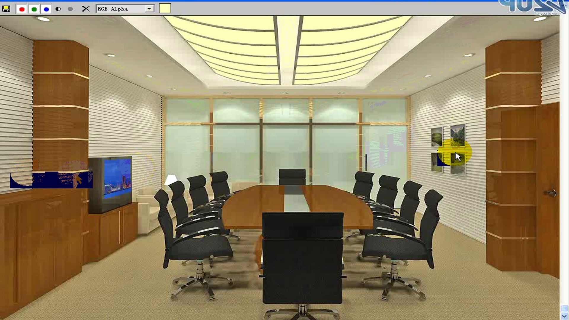 3Dmax室内设计家庭装修实例系列,室内制图基础之会议室设计方案 1