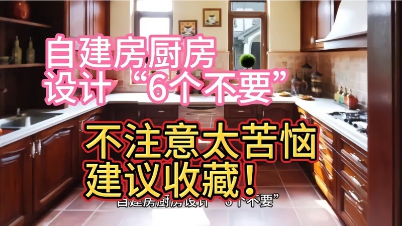 自建房厨房设计“6个不要”,不注意太苦恼,建议收藏!