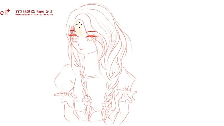 手绘:ps画一个可爱的妹子,线稿上色步骤俱全,一步步看小编献丑
