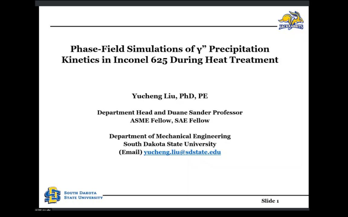 Phase-field simulation of γ&#x27;&#x27; precipition kinetics in IN625 during ...