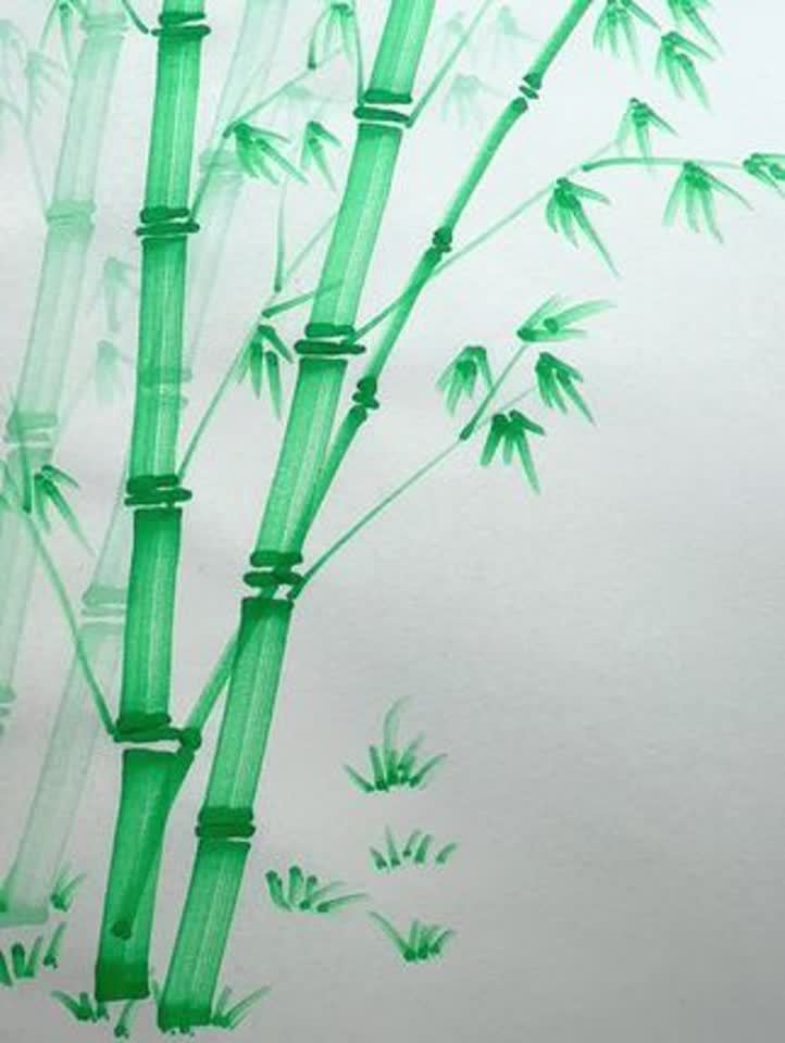 这样画竹子简单好看#简笔画 #竹子 #竹子简笔画 #梅兰竹菊