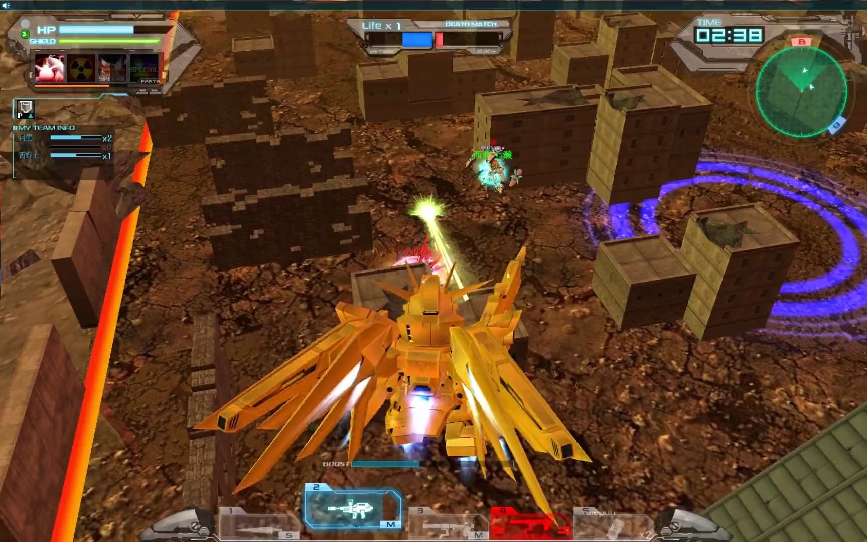 SD敢达 当年的稀有机黄金自由敢达作战视频