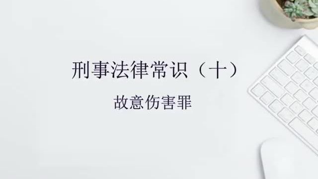 刑事案件中故意伤害罪