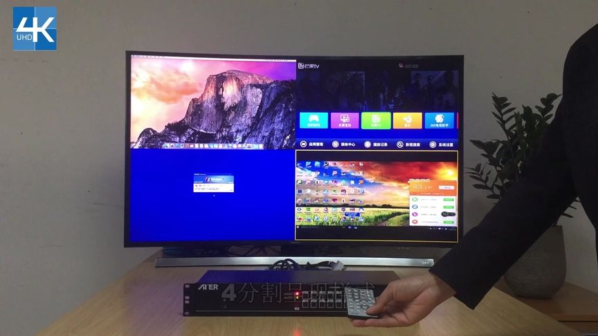 4K画面分割器实现单屏达16画面分割显示,支持指挥调度与会议会商