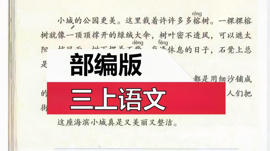 部编版三上语文《海滨小城》下