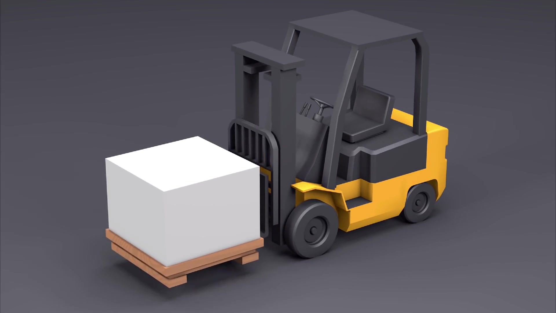 【C4D教程】用C4D制作一个小叉车