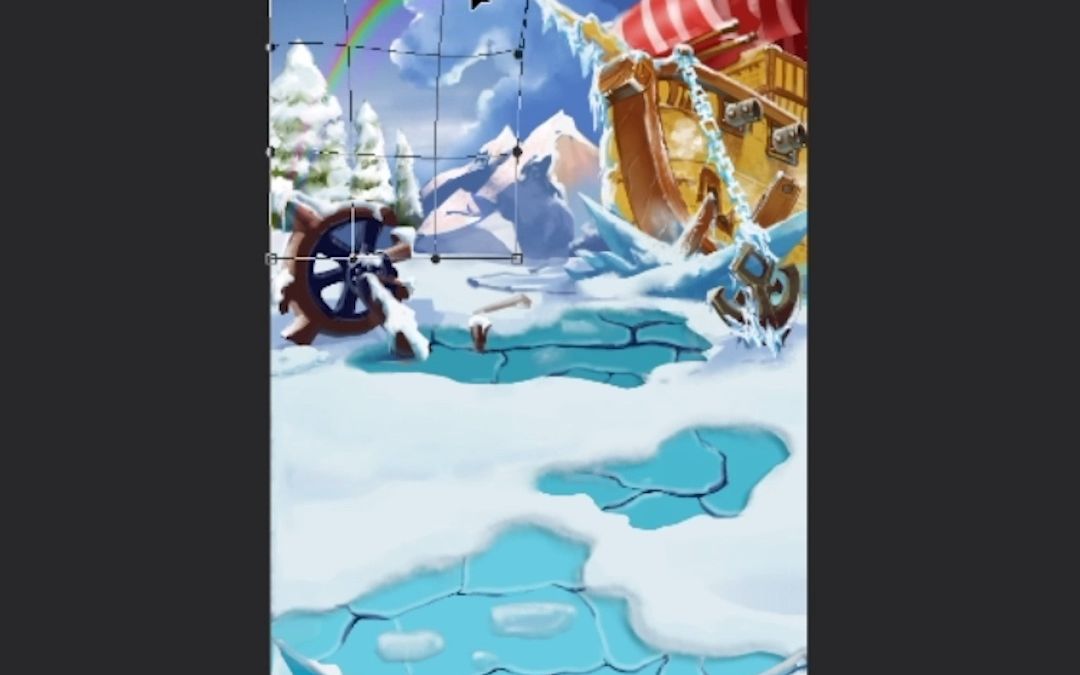 冰川场景绘制过程(过年了,唤醒尘封的数位板。)