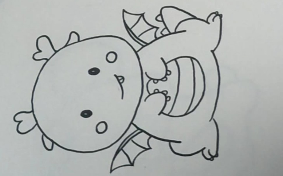 画渣今天描画第一只可爱恐龙