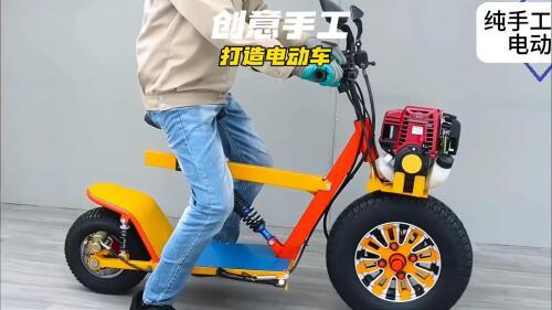 小伙仅用一些二手配件就在家制作出了一台代步电动车,太厉害了