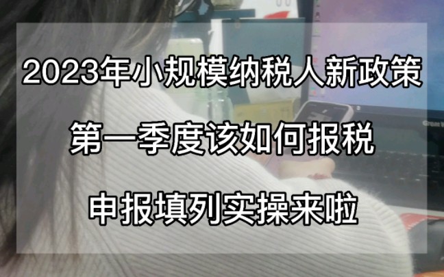 2023年新政策下小规模纳税人第一季度该如何报税呢?最新申报填列...