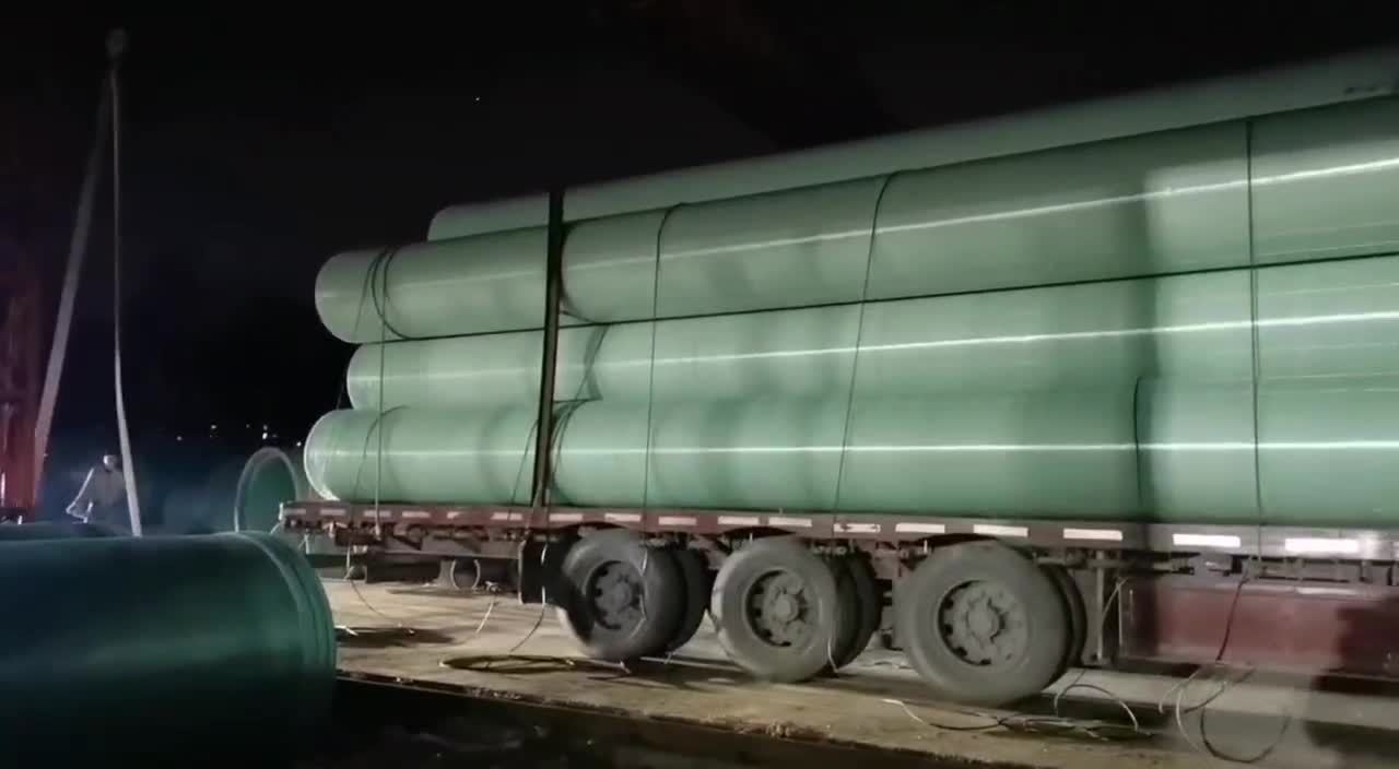 旺通环保玻璃钢夹砂压力通风管道管件发货