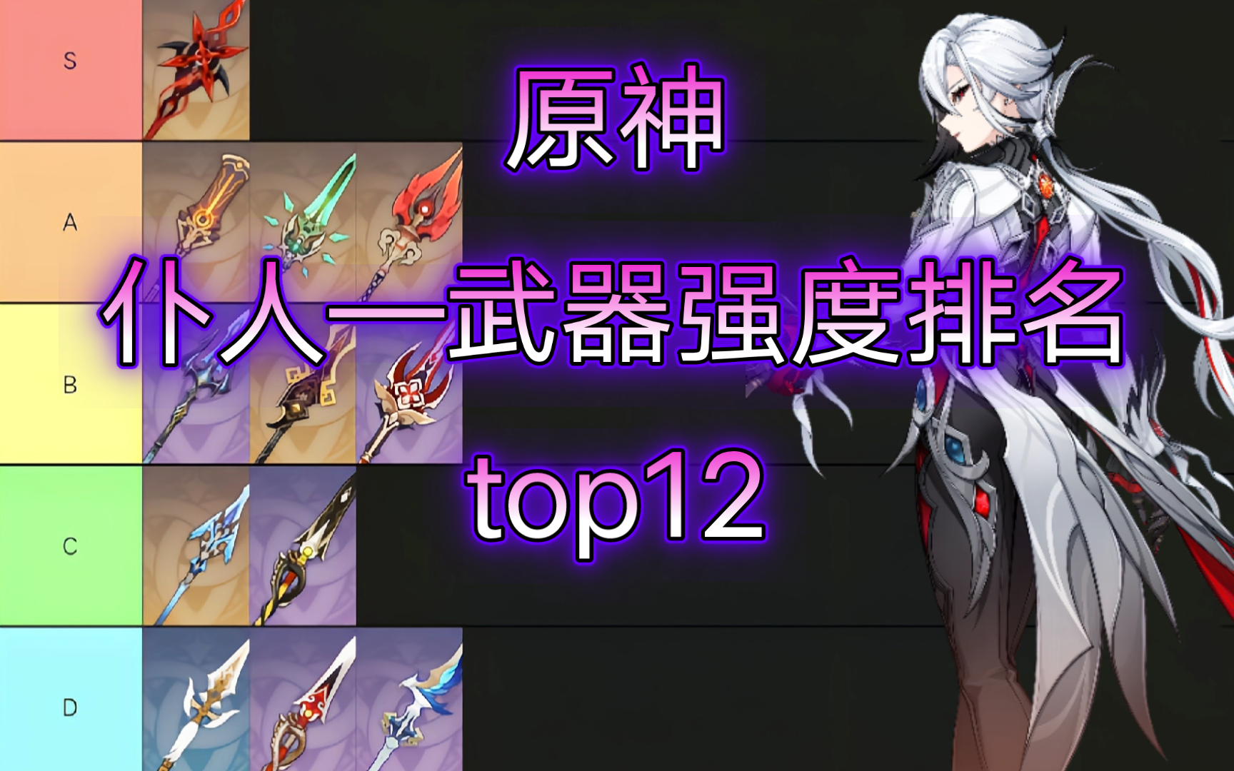 【原神】4.6版本仆人武器强度排名top12——满命满精仆人测评,仆人...
