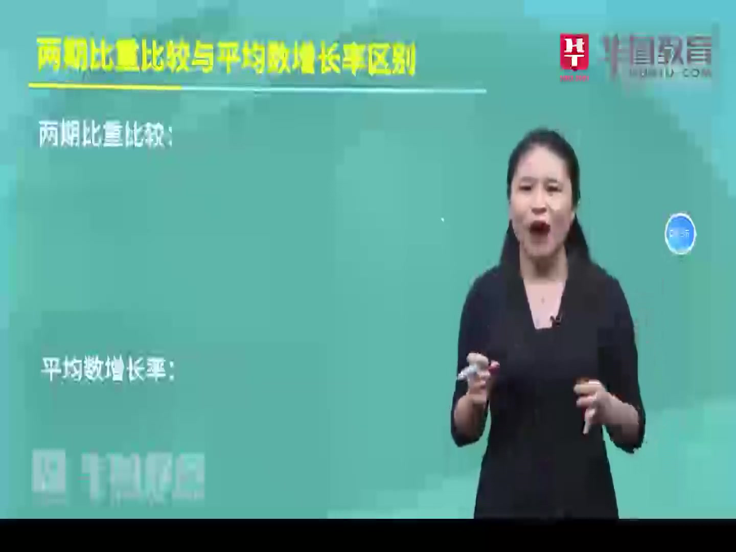 2021国考提分班!两期比重比较与平均数增长率区别