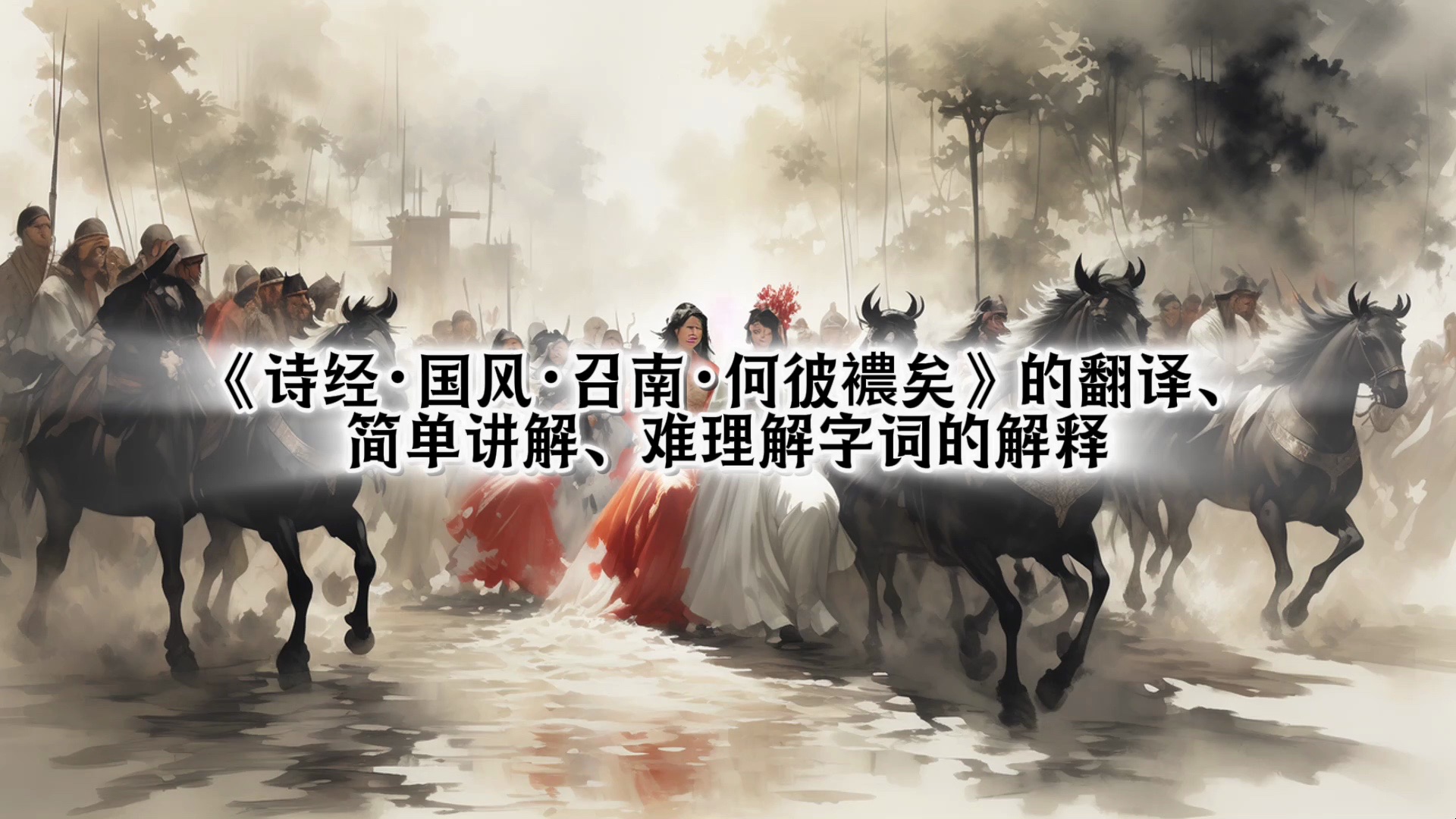 《诗经·国风·召南·何彼襛矣》的翻译、简单讲解、难理解字词的解释