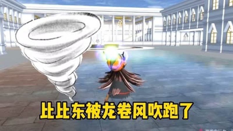 樱花校园模拟器:比比东被龙卷风吹跑了,结果掉在海滩上出不来!