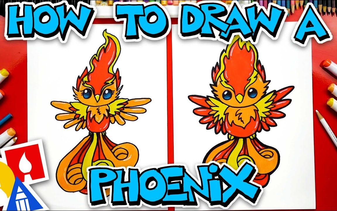 【绘画】5分钟教你如何画Q版凤凰 - Phoenix!