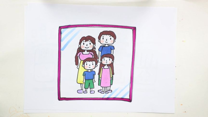 幼儿简笔画全家福怎么画