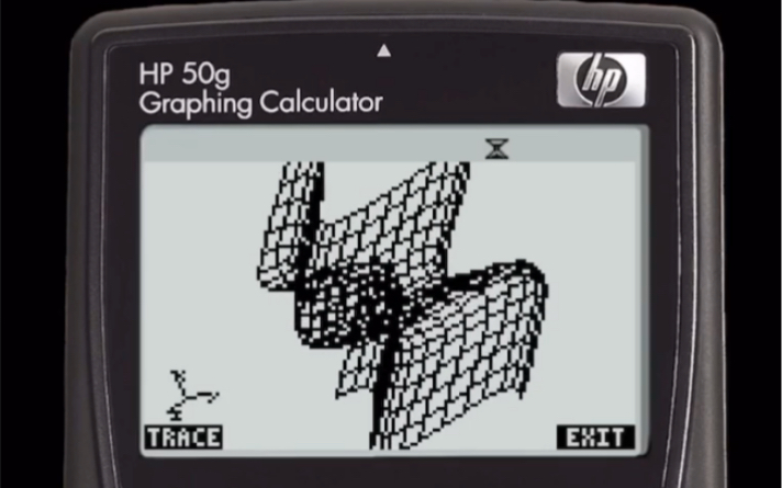 HP50G图形计算器绘制sinx+sosy的函数图像