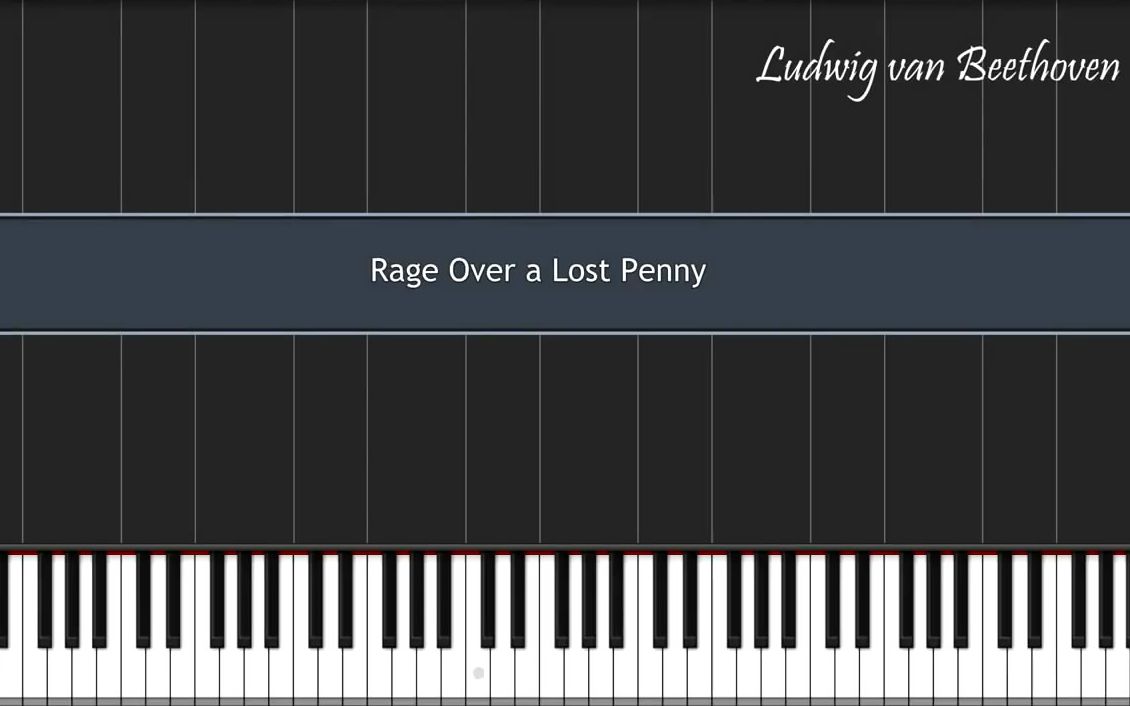 【音符瀑布可视化】丢失一分钱的愤怒. Ludwig van Beethoven. Ronda ...