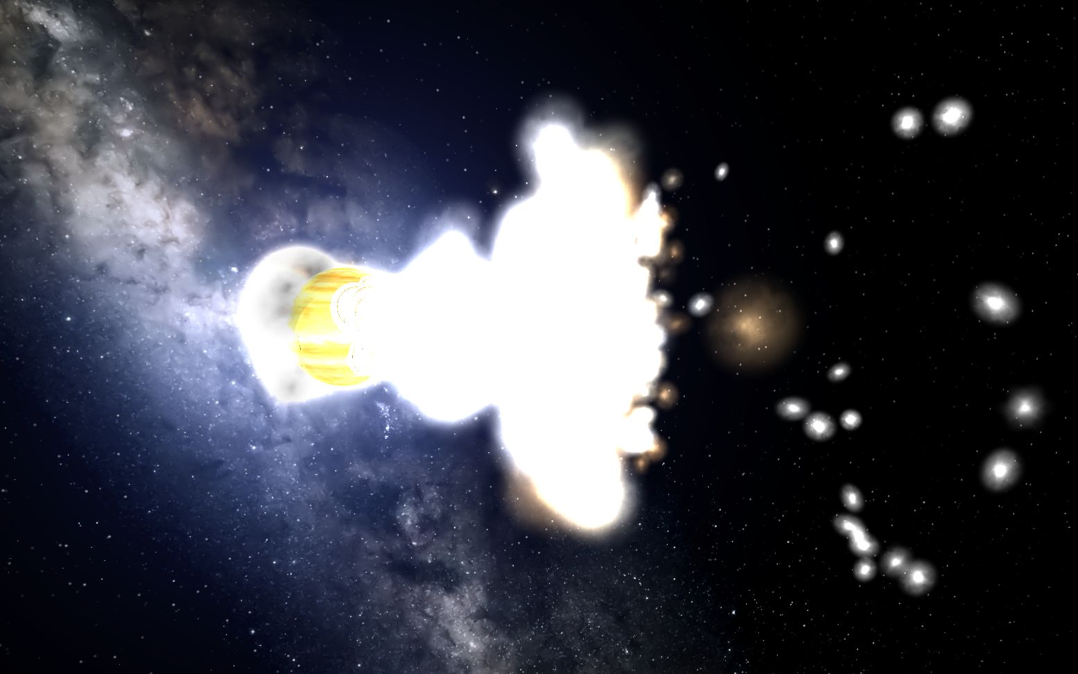 (宇宙沙盘2)38倍木星质量的热海王星撞击地球木星和太阳天狼星