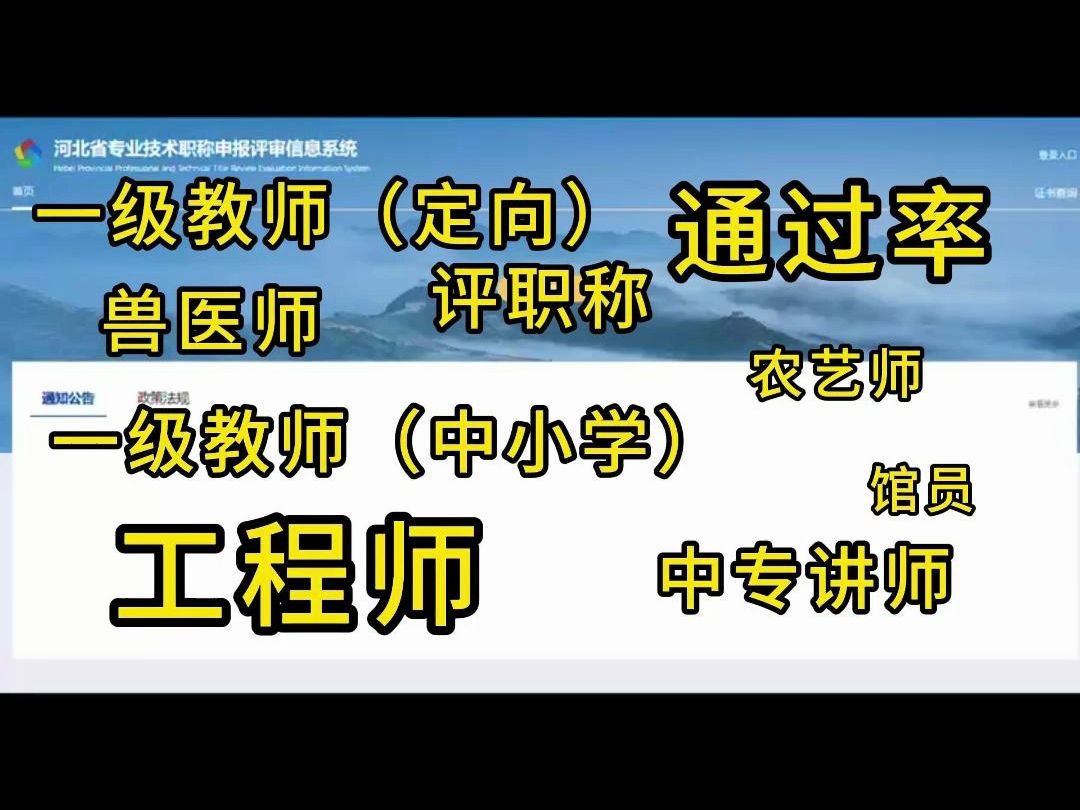 沧州职称出结果了:一级教师(中小学)、一级教师(定向)、工程师、兽医...