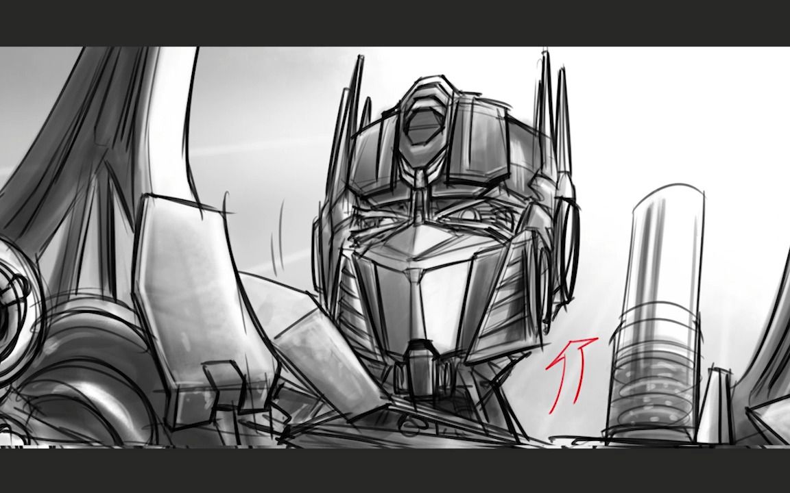 轻松画画擎天柱