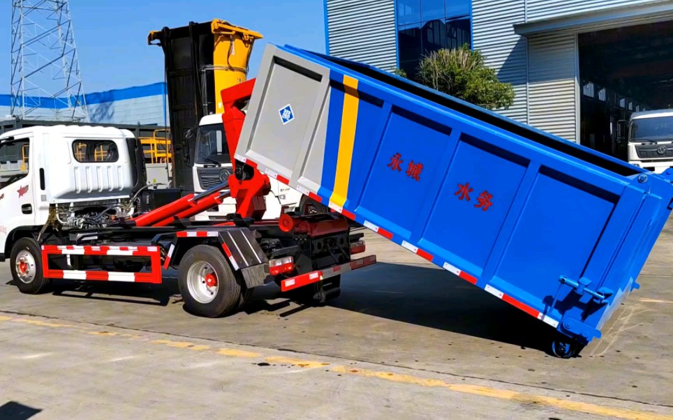 钩臂式垃圾车,蓝牌垃圾自卸车,建筑垃圾车