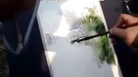 陈飞虎 水彩画 现场写生(校园一角)上