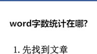 word字数统计在哪