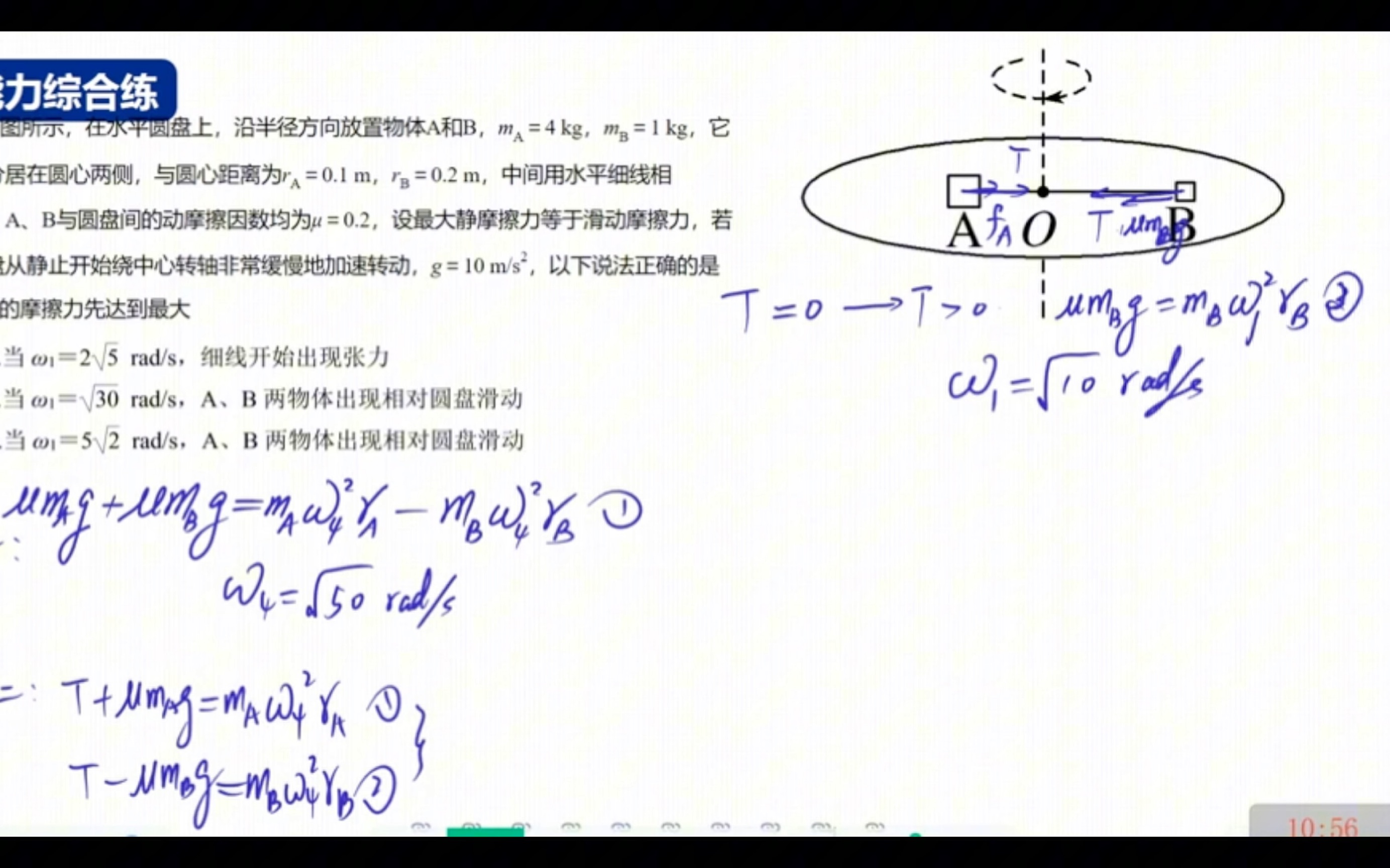 四个临界角速度的关系你都清楚了吗?