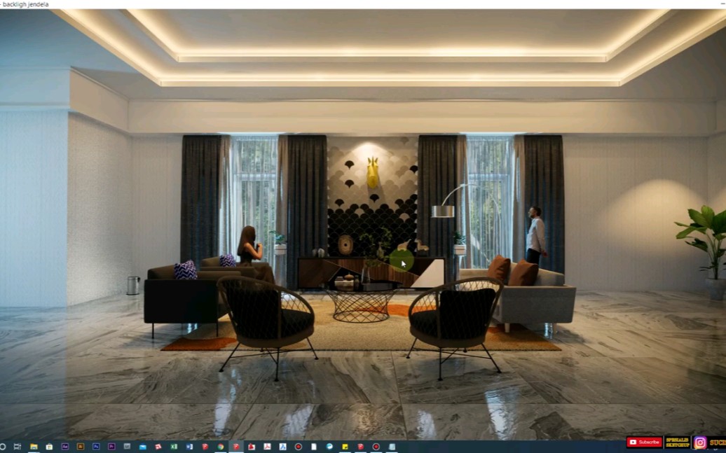 【enscape渲染器教程】enscape现代客厅渲染教程。su草图大师建模,...