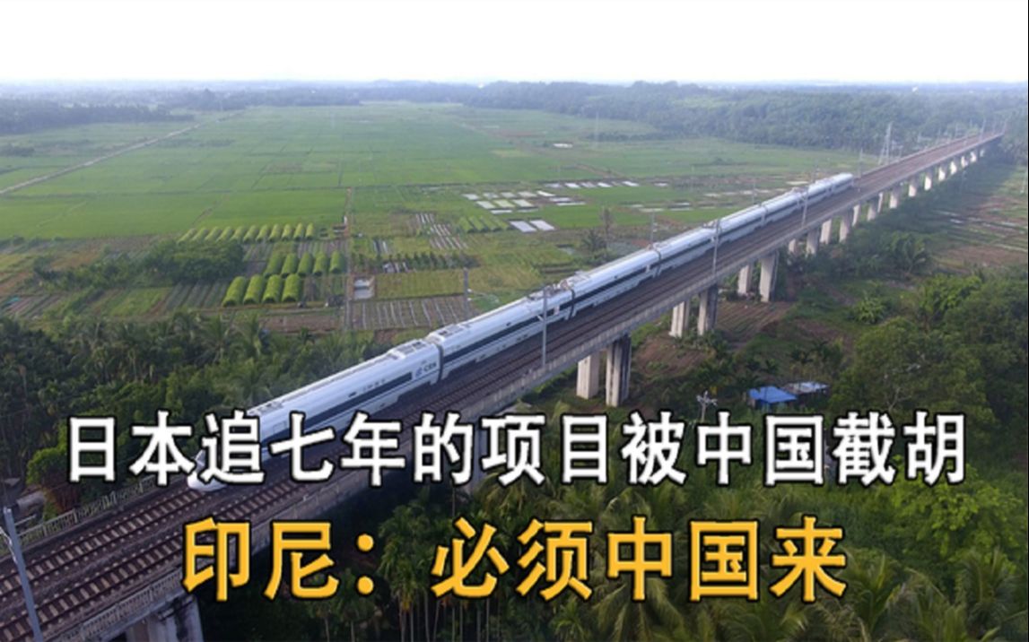 日本追七年的印尼高铁项目,却被我国突然截胡,印尼:必须中国来