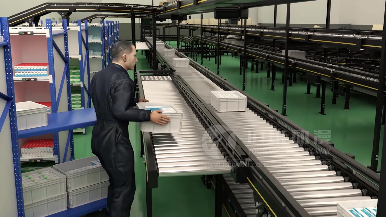 物流仓储系统流程三维动画制作-三维动画制作公司