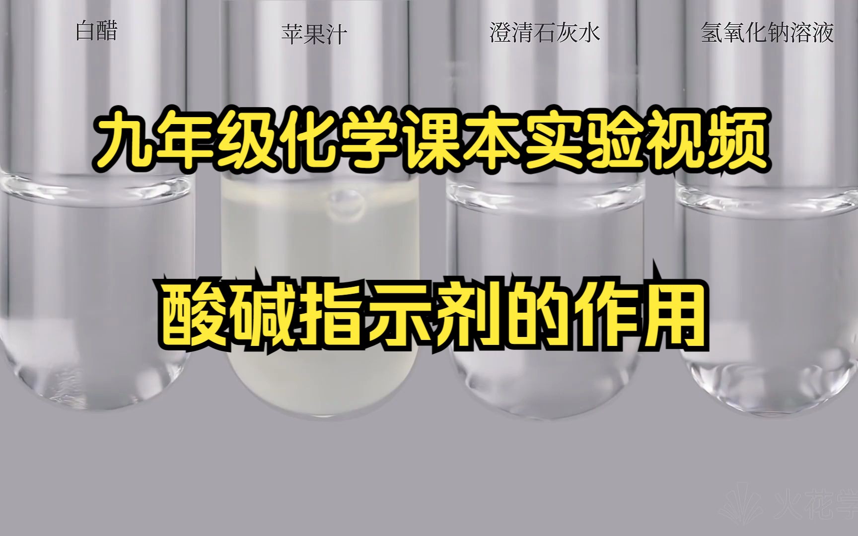 九年级化学课本实验视频:酸碱指示剂的作用