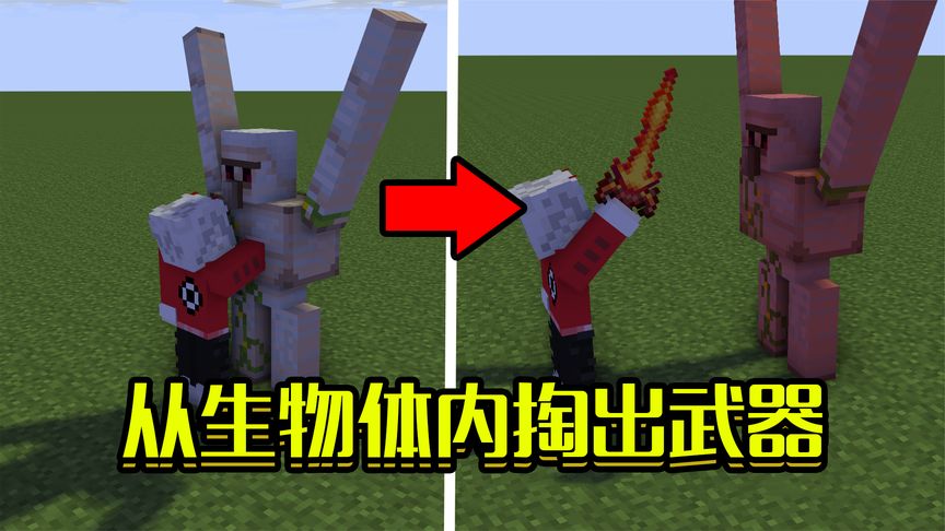 当我可以从生物体内拿武器,每个武器都有技能,如何生存#我的世界