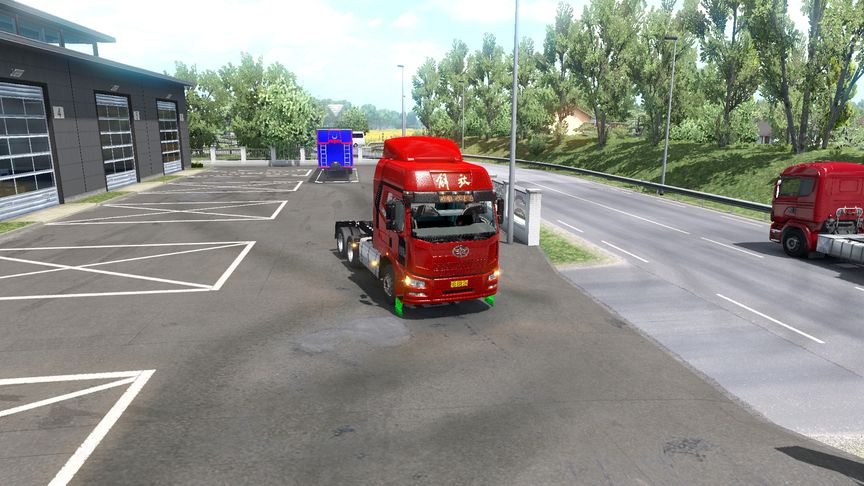 欧洲卡车模拟2,体验1.32版本更新,私人订制货柜货场装货出发