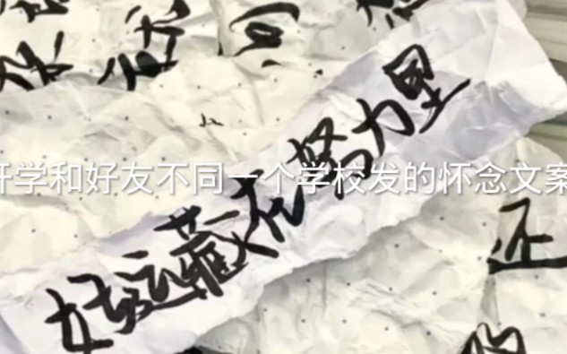 开学和好友不同一个学校发的怀念文案.