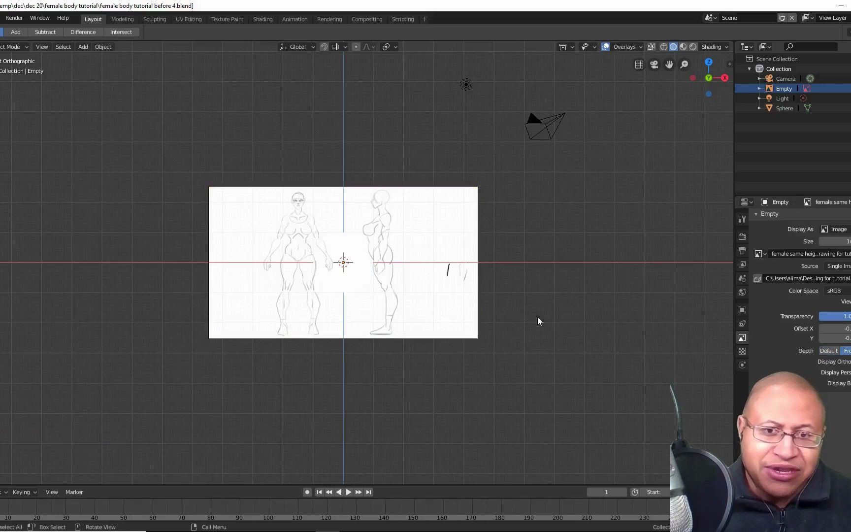 人体建模 Blender 2.8