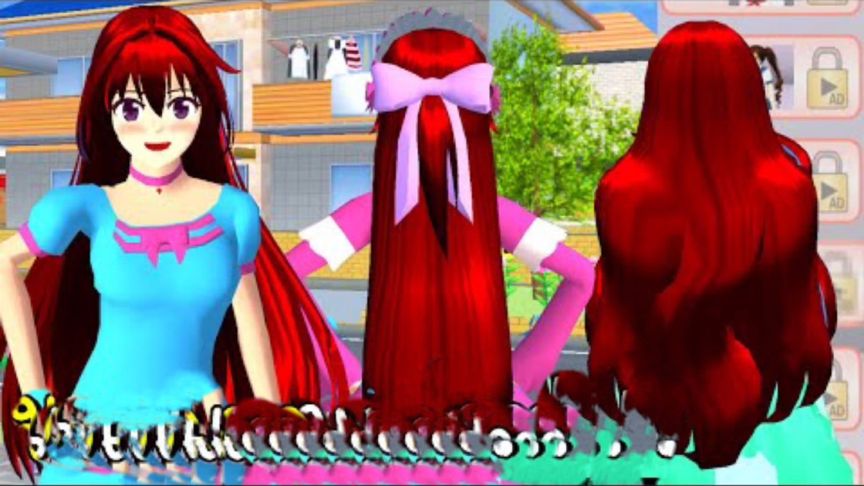 樱花校园模拟器:如何让头发变得更长,就让小舞来教你们!