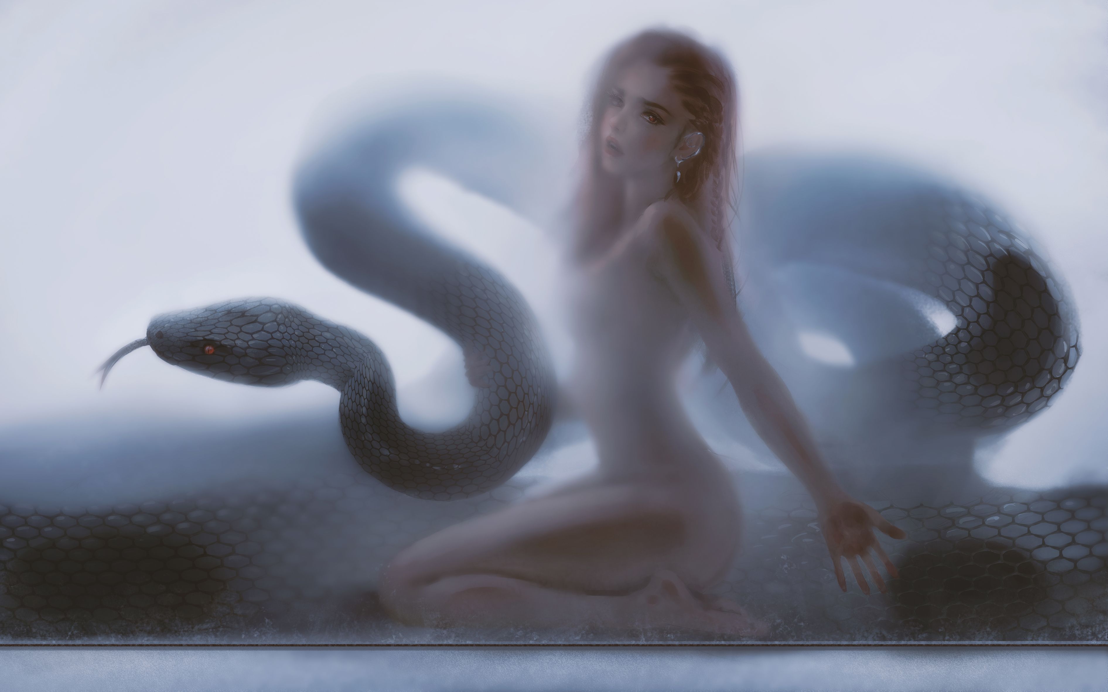 【听着音乐跟wlop学画画】绘画完整过程8倍速观看